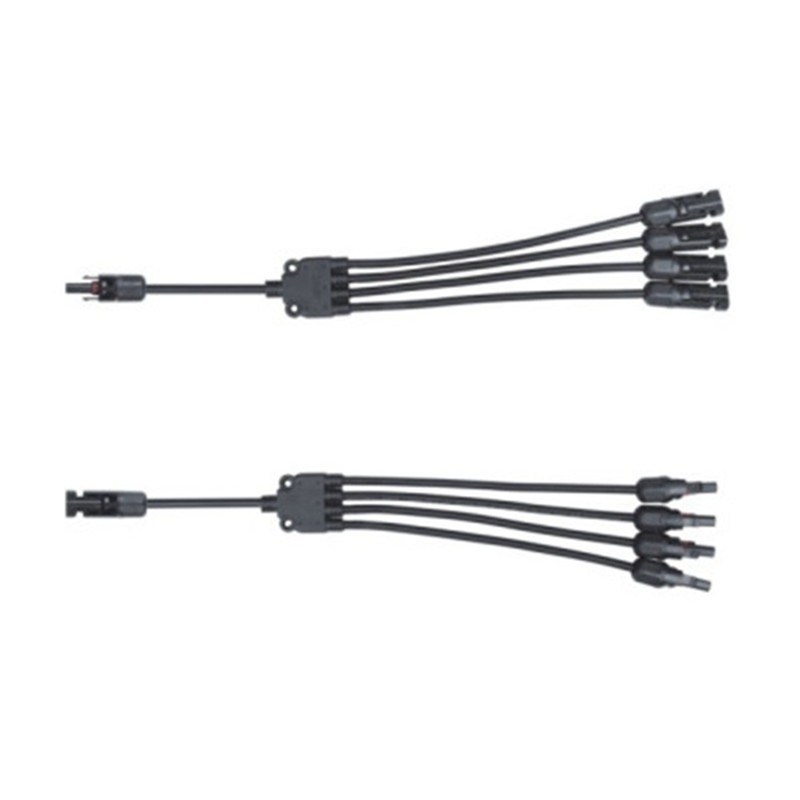 China 4 to 1 Y Splitter Parallel Connection Solar power solar cable ...